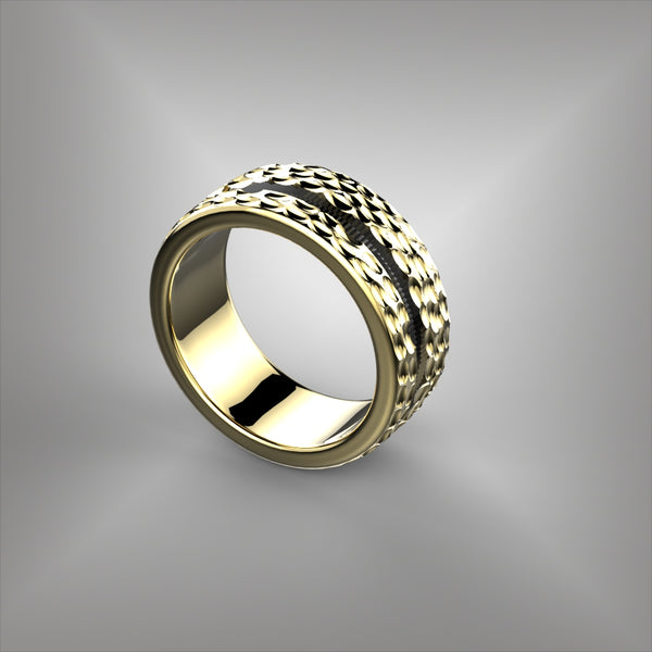 Inlay Wedding Band - The Goldsmiths Bench